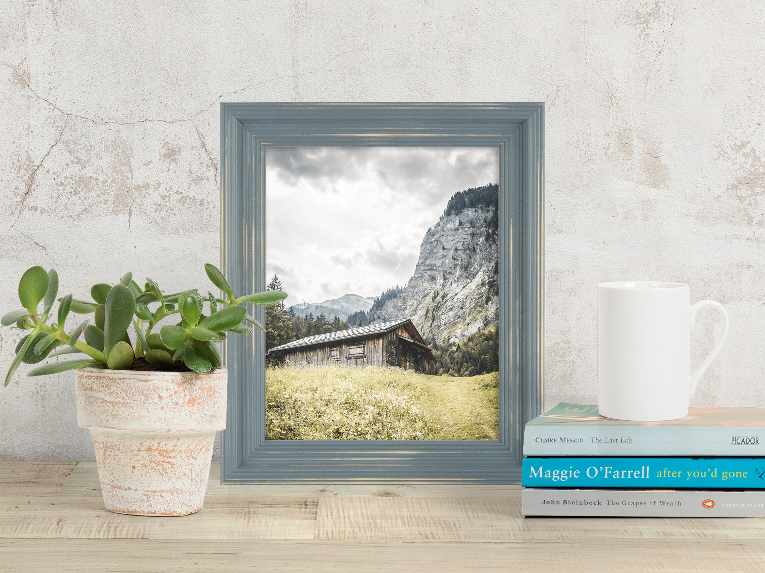 Distressed Cimarron Slate Blue Picture Frame - Distressed Cimarron ...