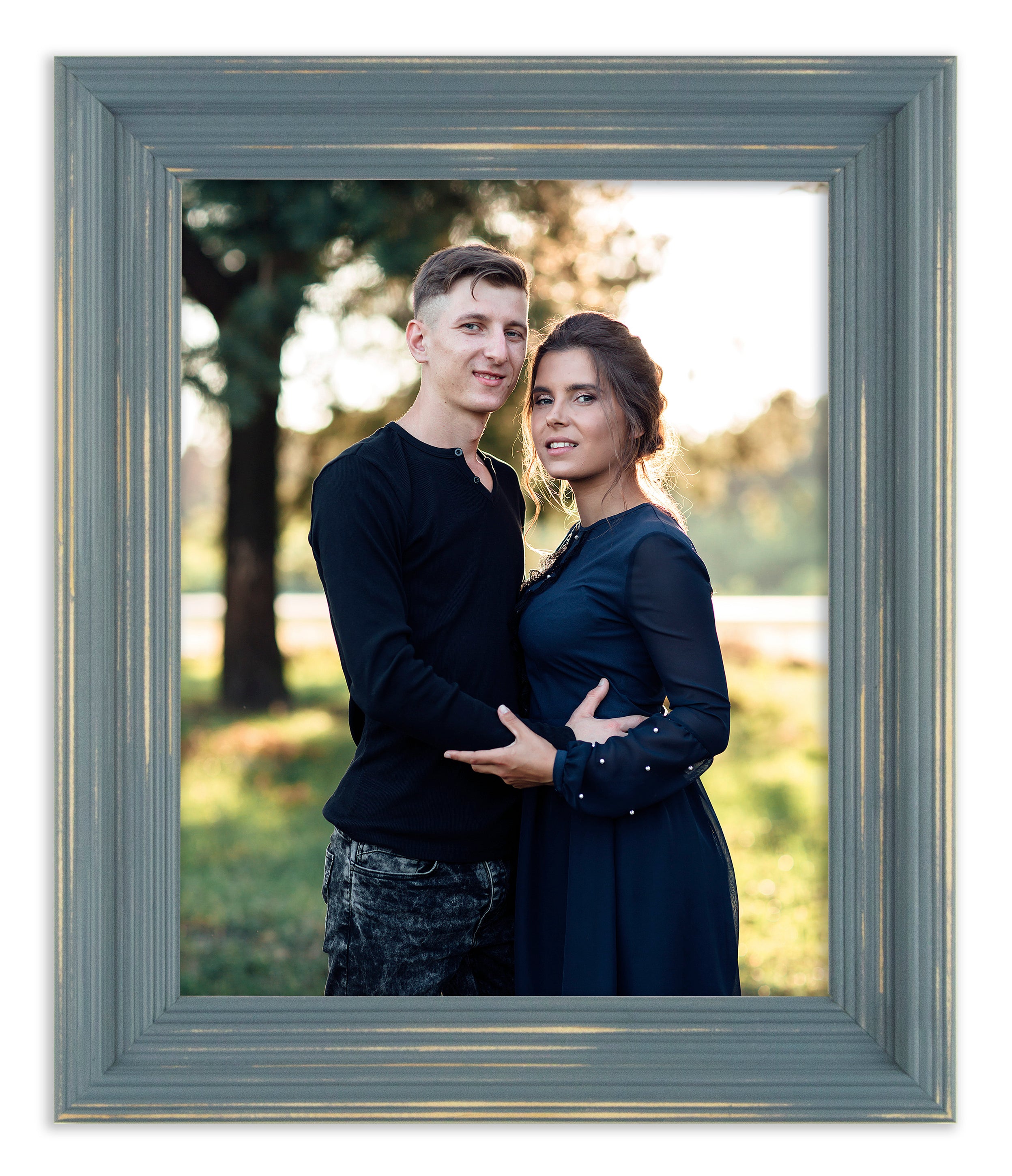 Distressed Cimarron Slate Blue Picture Frame - Distressed Cimarron ...